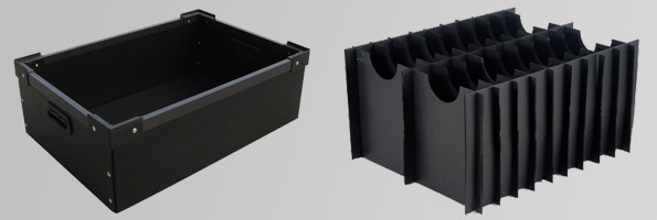 Custom High Quality Black Anti-Static Corrugated Plastic Box