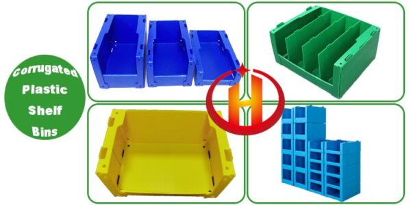 PP Stackable Storage Bins Open Front, Plastic Nestable Pick Bins