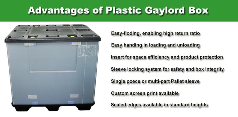 Collapsible Gaylord Container Made of Polypropylene Honeycomb Panels